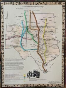 Map of the Lonesome Dove Cattle Drive: A Journey Through the Wild West