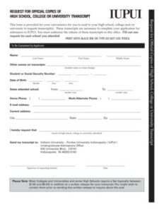 IUPUI Transcript Request: A Step-by-Step Guide Frequently Asked Questions Additional Services