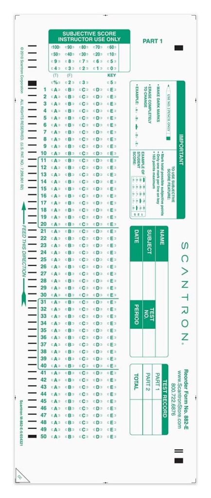 Scantron Sheet Printable: A Comprehensive Guide to Optical Scanning
