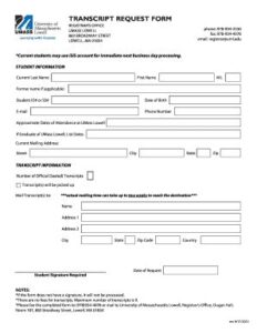 UMASS Lowell Transcript Request: A Comprehensive Guide