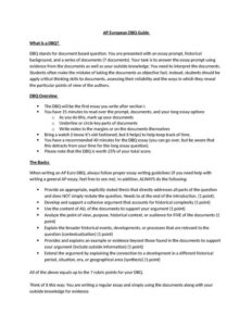 AP Euro DBQ: A Comprehensive Guide to Success