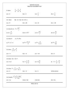 UW Madison Math B Placement Test: Ace the Math B Placement Test